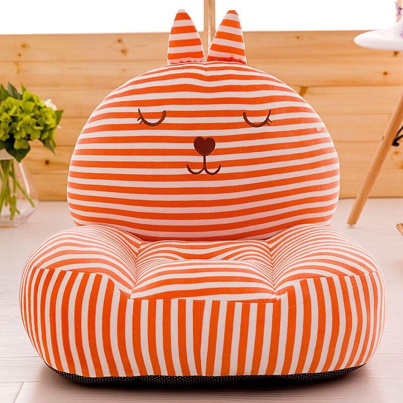 Mjuk randig sittpuff för barn • Barn World